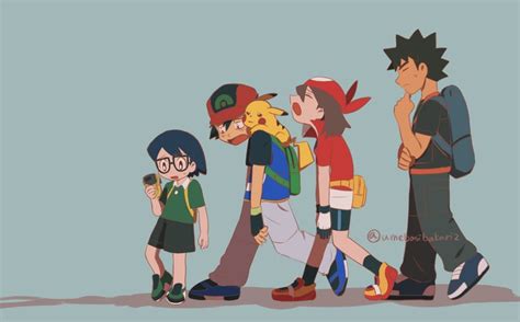 Pikachu May Ash Ketchum Brock And Max Pokemon And More Drawn By Umebosibakari Danbooru