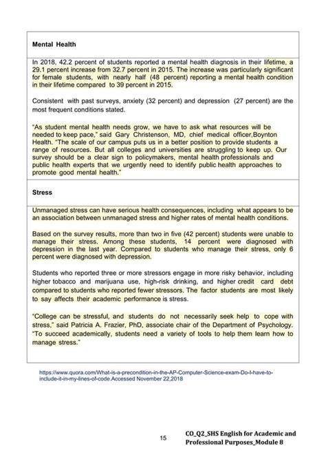 Eapp Q 2 Module 8 Writing The Report Survey Field Reportlaboratoryscientific Technical Report Pdf