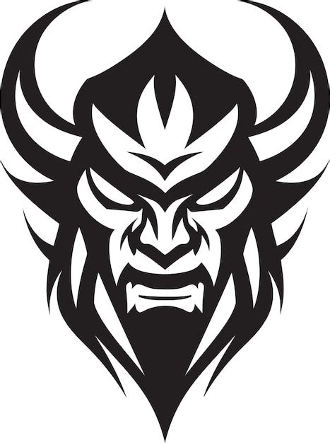 Premium Vector Hellish Stare Aggressive Devil Vector Icon Demonic