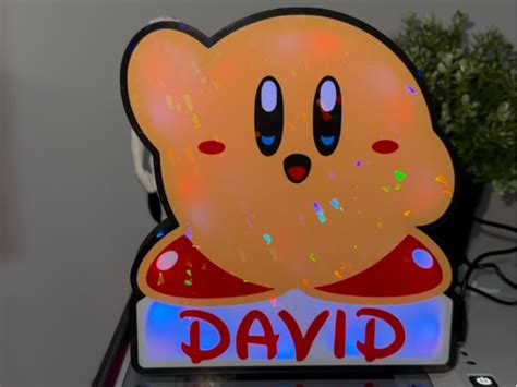 Editable Name Kirby Lamp By Creartes 3d Makerworld
