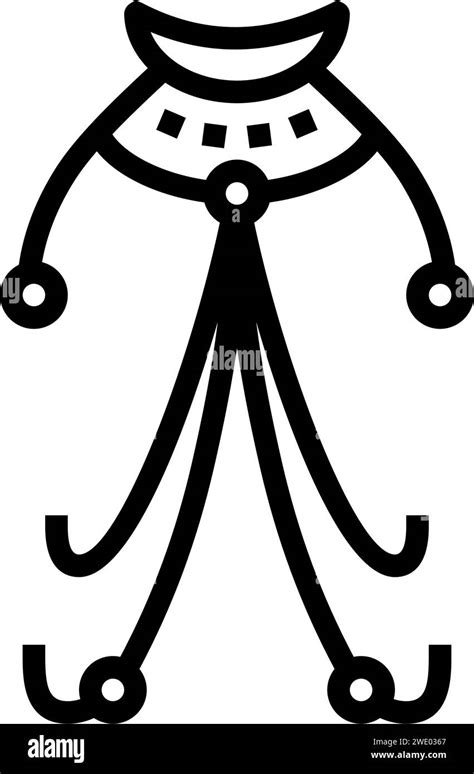 Body Chain Jewelry Fashion Line Icon Vector Illustration Stock Vector
