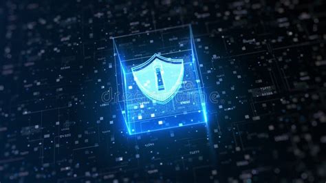 Hi Tech Shield Of Cyber Security Digital Data Network Protection High
