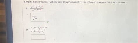 Solved Simplify The Expressions Simplify Your Answers Chegg
