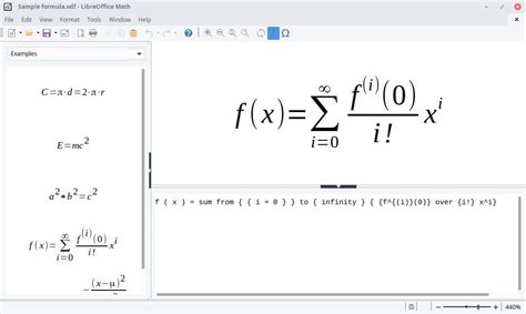Libreoffice Math Formula Editor For Libreoffice That Allows You To