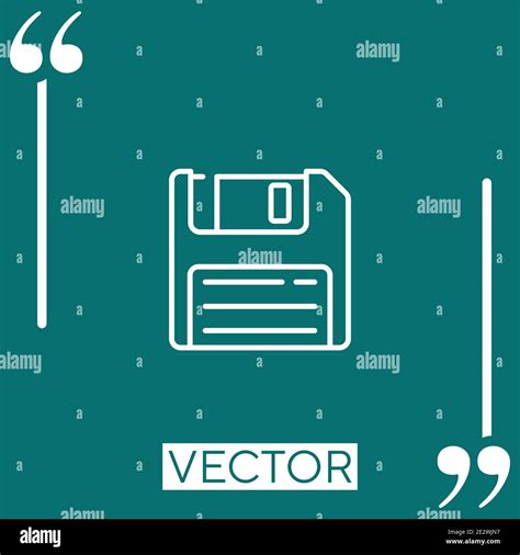 Diskette Vector Icon Linear Icon Editable Stroke Line Stock Vector