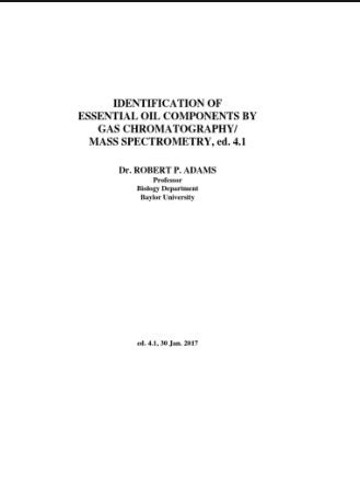 Essential Oil Components By Gcms Version 4 By Robert Adams [pdf] Cole13