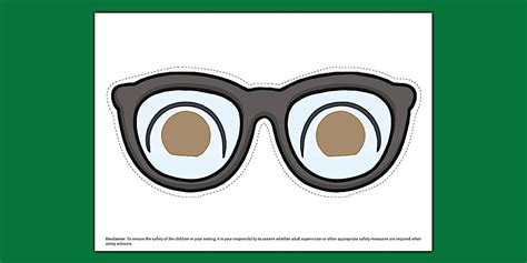 Glasses Emoticon Cut Out Teacher Made Twinkl