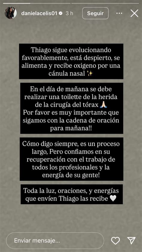 Daniela Celis Reveló Cómo Está De Salud Thiago Medina Y Cómo Sigue Su