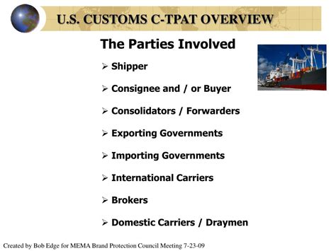 PPT U S CUSTOMS C TPAT OVERVIEW PowerPoint Presentation Free