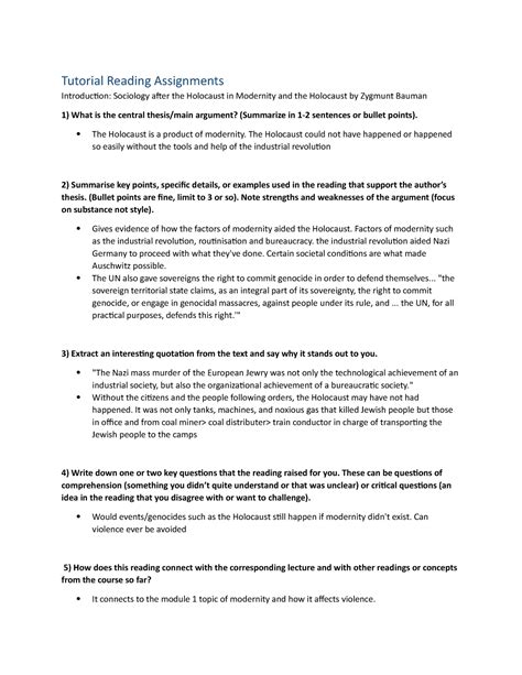 tutorial assignment 1 tut notes tutorial reading assignments introduction sociology after