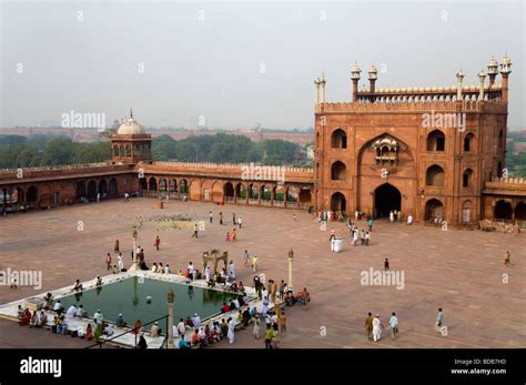 The Courtyard Of The Jama Masjid And The Eastern Gate Entrance Or