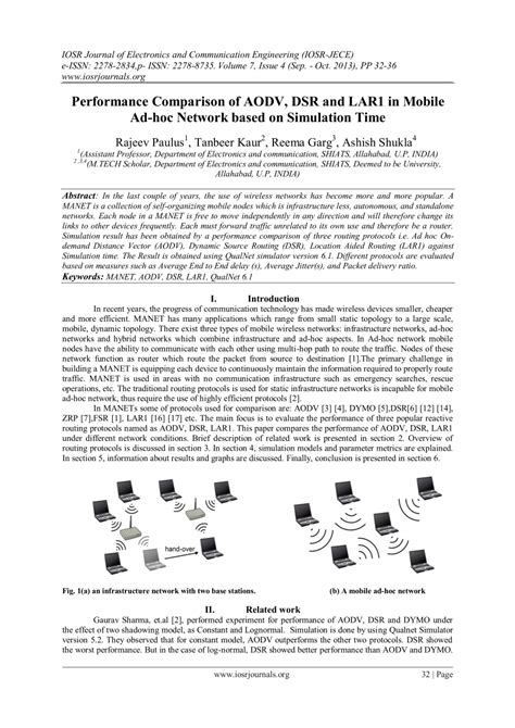 Pdf Performance Comparison Of Aodv Dsr And Lar1 In Mobile Ad Hoc