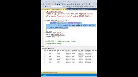 Sql Interview Question 298 Shorts Ytshorts Youtubeshorts Sql Mysql Interview