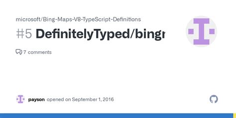 Definitelytypedbingmaps · Issue 5 · Microsoftbing Maps V8 Typescript Definitions · Github