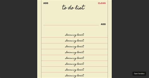 React Todolist Codesandbox