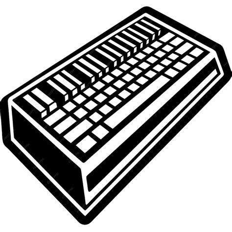 Premium Vector A Black And White Computer Keyboard With The Letters Qwerty On The Bottom