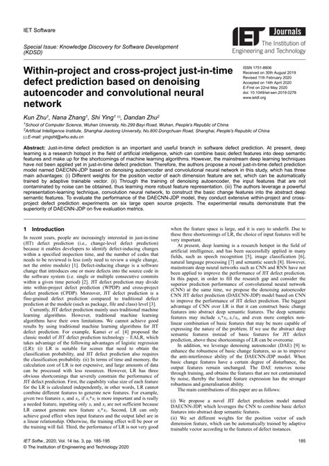 Within Project And Cross Project Just In Time Defect Prediction Based