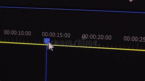 Macro Shoot The Arrow On The Timeline Moves The Cursor Stock Video Video Of Play Multimedia