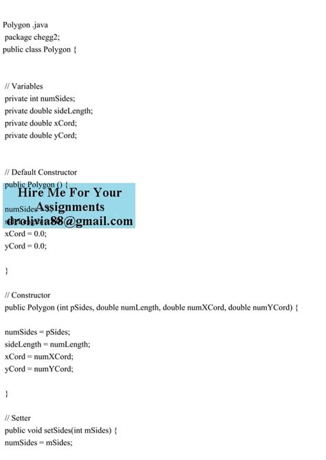 Polygon Java Package Chegg2public Class Polygon Varpdf
