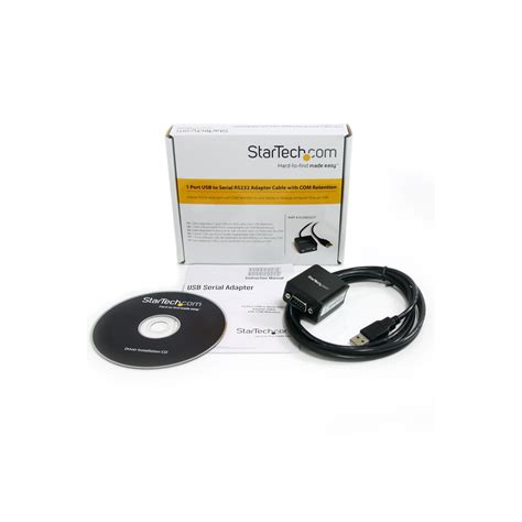 USB A Serial Adapter Single Port With COM Retention Advantage Software