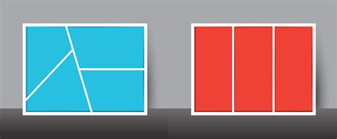 수평 콜라주 세트 레이아웃 템플릿입니다 사진 또는 일러스트레이션의 프레임입니다 사진 사진 사진 콜라주 사진 퍼즐 무드 보드 형판에 대한 스톡 벡터 아트 및 기타 이미지