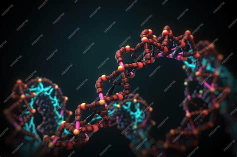 Premium Ai Image Microscopic Rna Strand In 3d Illustration