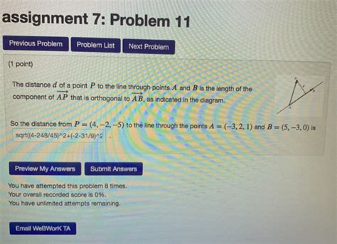 Solved Assignment 7 Problem 11 Previous Problem Problem
