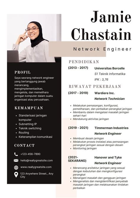 Template CV Network Engineer