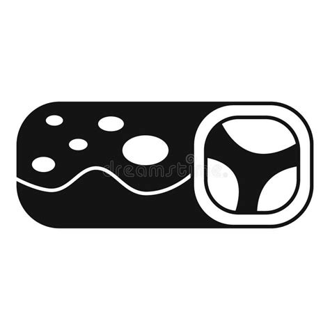 Delicious Sausage Roll Showing Filling Icon Simple Style Stock