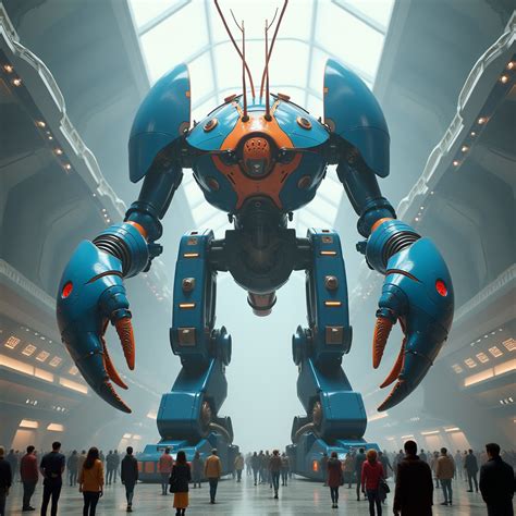 Giant Robot Lobster Monster In Space Stable Diffusion Online
