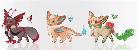Pokemon Adoptables Eevee Evolutions [3 3 Closed] By Jayfox122 On Deviantart