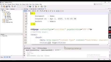 How To Write And Execute Simple Jsp Program Youtube