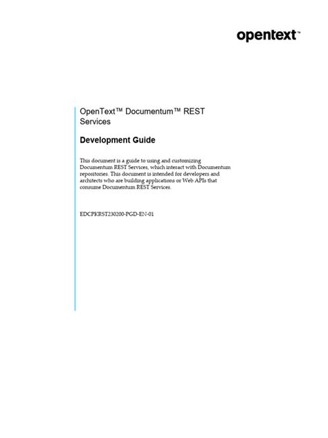 Opentext Documentum Rest Services Ce 23 2 Development Guide English Edcpkrst230200 Pgd En 01