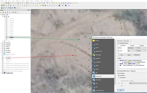 Finding Distance Between Positions Of Same Point On Two Different Layers Using Qgis