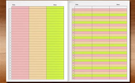 3 Column Notebook Colorful Columns And Rows Logbook With 3 Columns 28