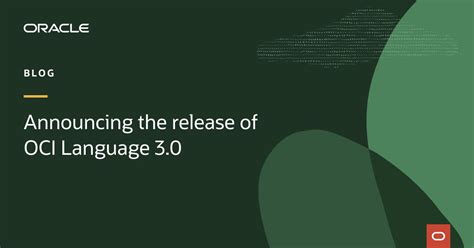 Announcing The General Availability Of Oci Language 30 Emiliano Fusaglia