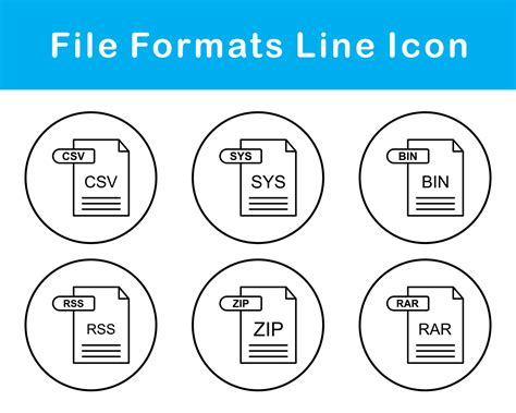 File Formats Vector Icon Set 21457187 Vector Art At Vecteezy