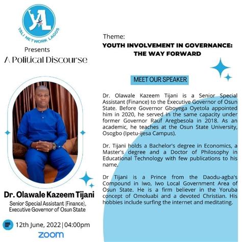 Olawale Tijani Phd On Linkedin Kindly Join Us