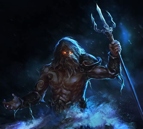 Poseidon Trident Art