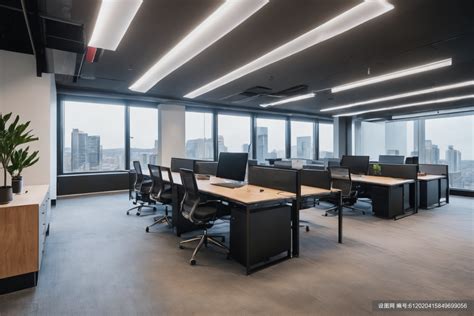 企业装修办公室室内设计效果图摄影图png下载 编号612020415849699056 设图网