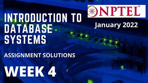 Nptel Introduction To Database Systems Week 4 Assignment Solution