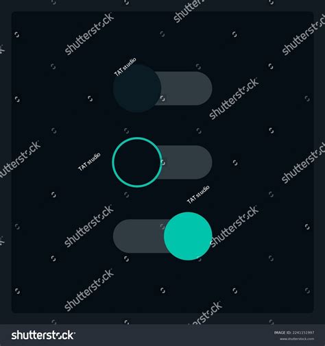 On Off Toggle Switch Ui Element Stock Vector Royalty Free