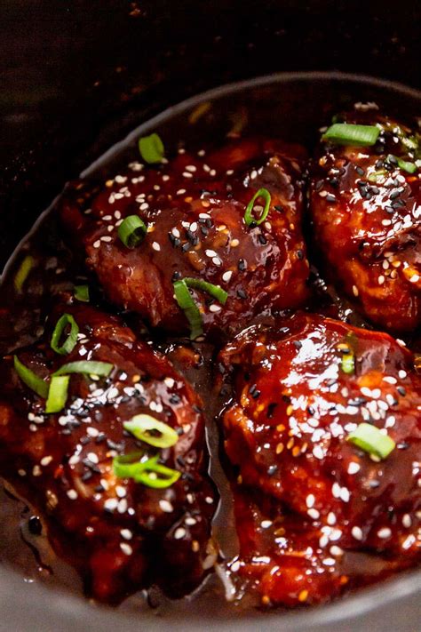 Slow Cooker Honey Garlic Chicken Thighs