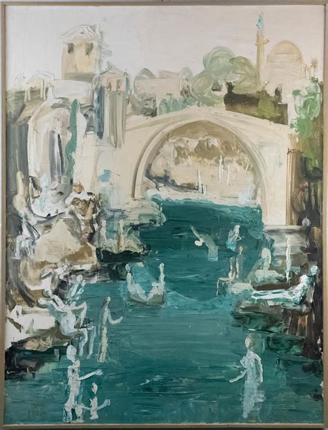 Lot Predrag Pedja Milosavljevic Serbian 1908 1987 Canal Scene Oil On Canvas 45 14 X 34