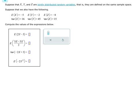Solved Suppose That Xy ﻿and Z ﻿are Jointly Distributed