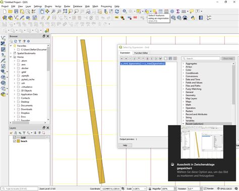 Qgis Generating Sampling Points Making Series Of Points In The Horizontal Centre Of A Long