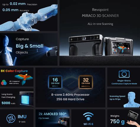 Revopoint Miraco Standalone 3d Scanner For Small To Large Objects Scanner 3d Printers Depot