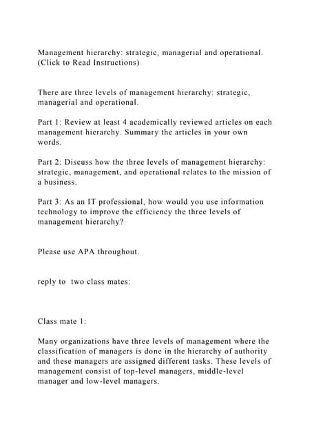 Management Levels Structure And Function In Organizational Success Pptx
