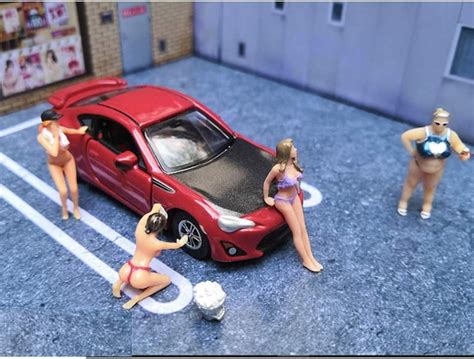 Miniature Bikini Car Wash Sexy Girl Woman People Figure Etsy