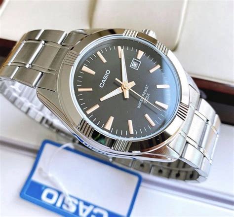 Casio Enticer Mtp 1308d 1a2 Mens Analog Quartz Watch Mtp1308d 1a2 Steel Black Dial Mtp1308